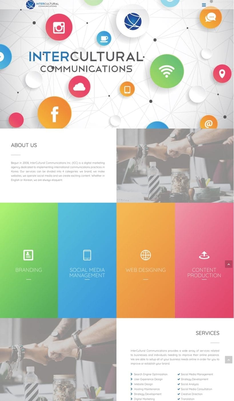 InterCultural Communications | Web Design Korea